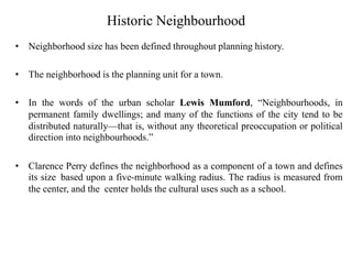 Patterns of neighbourhood structure in history | PPTX