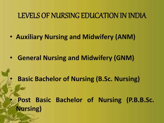 Patterns of nursing education in india | PPTX | Professional School ...