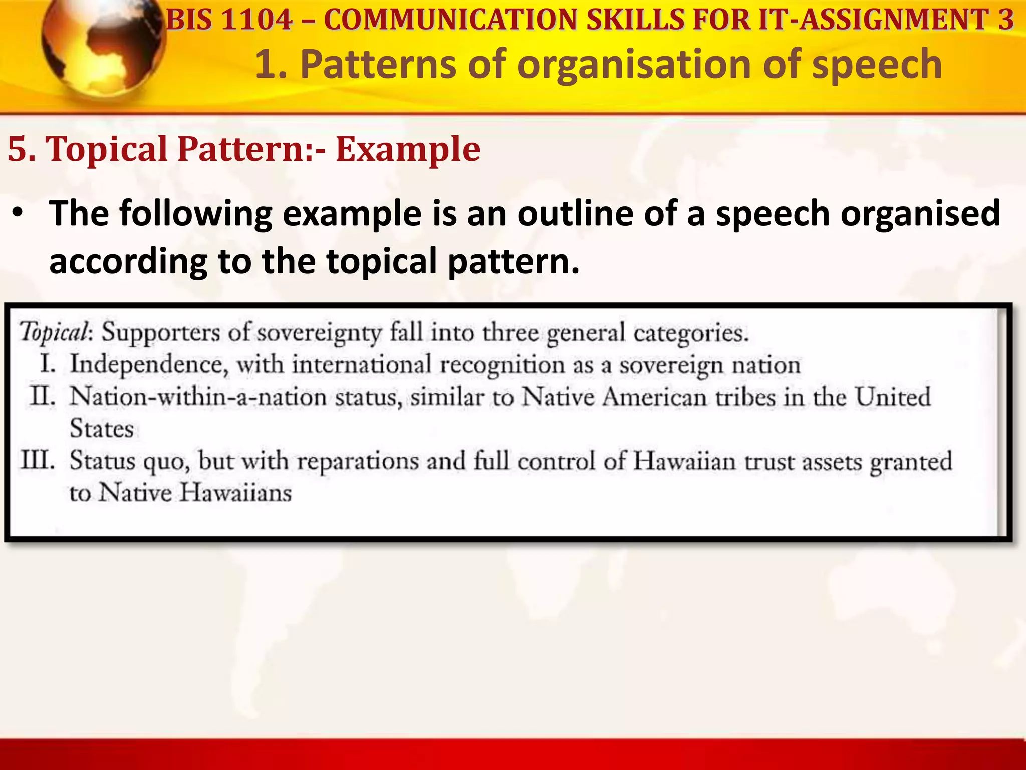 Patterns of organization of speech, and how to lead discussions and ...