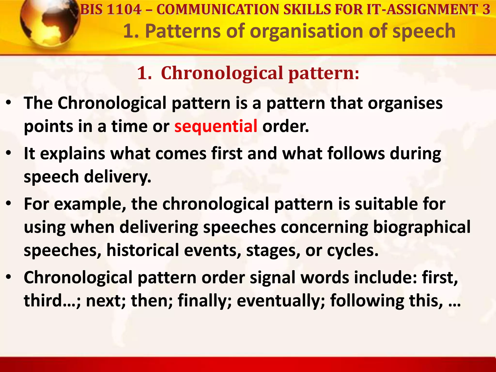 Patterns of organization of speech, and how to lead discussions and ...