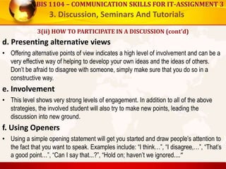 Patterns of organization of speech, and how to lead discussions and ...