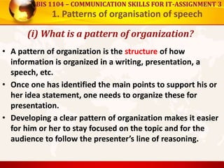 Patterns of organization of speech, and how to lead discussions and ...