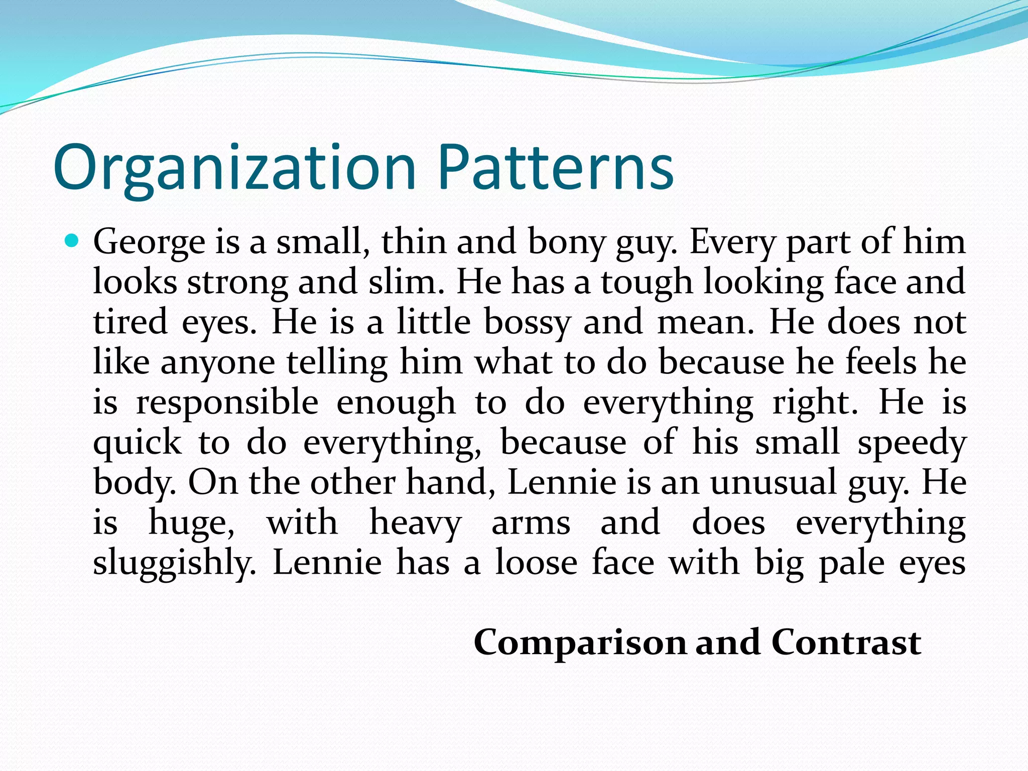 Patterns of organization | PPTX