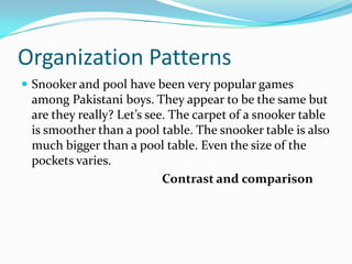 Patterns of organization | PPTX