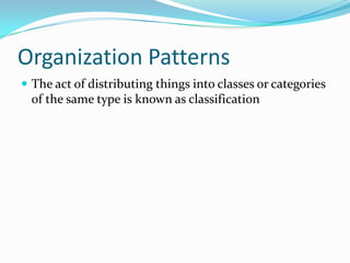 Patterns of organization | PPTX