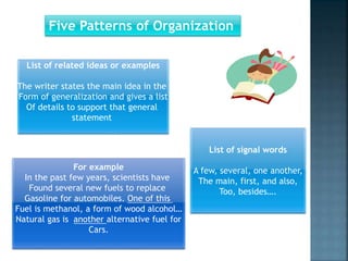 Patterns of organization | PPTX