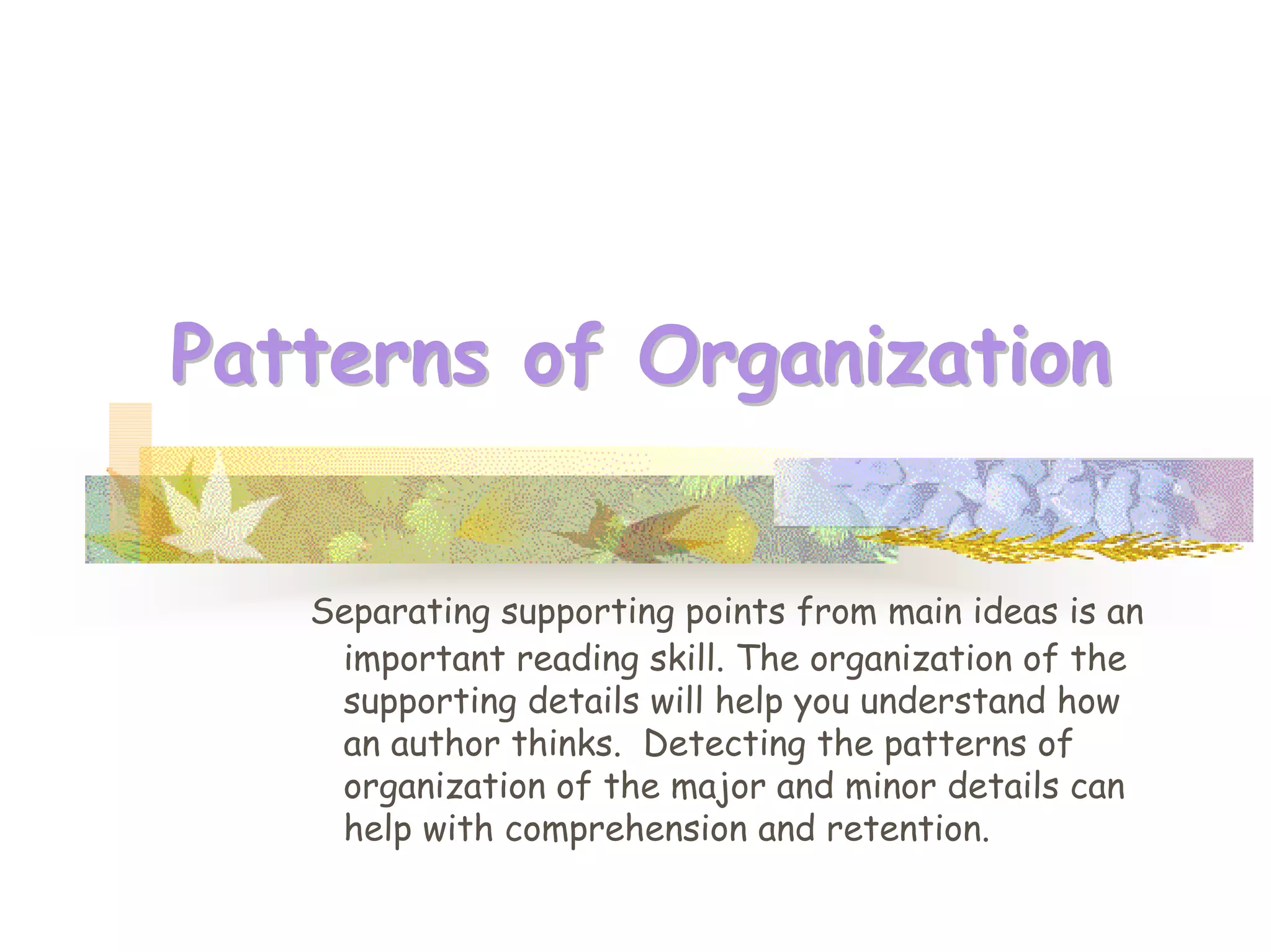 Patterns of organization-2 | PDF | Smoking Cessation | Wellness