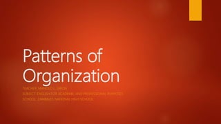Patterns of organization | PPTX