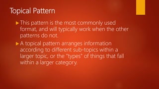 Patterns of organization | PPT