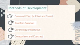 Patterns of organization and methods of development | PPT