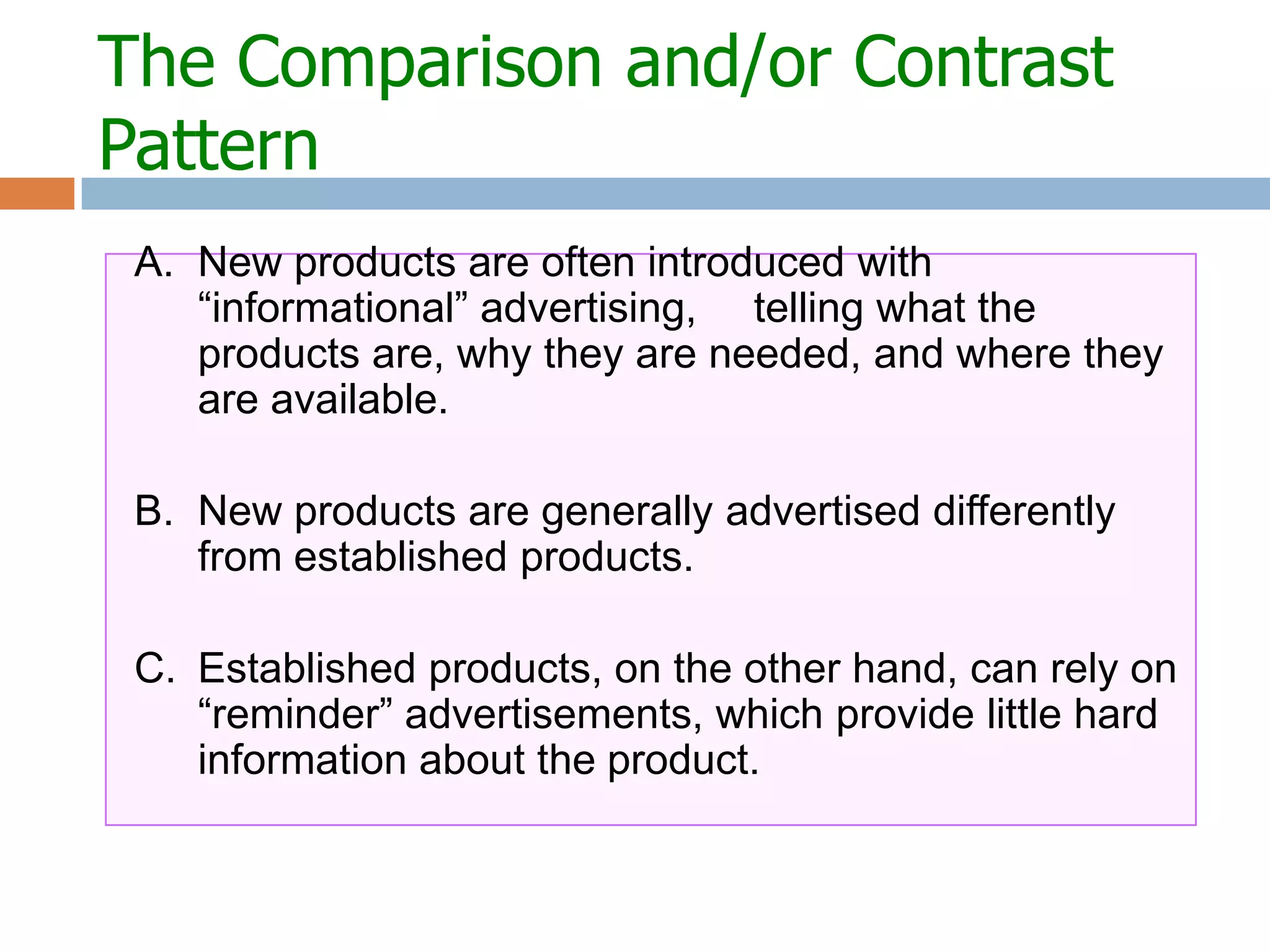 Patterns Of Organization Compare Contrast Cause Effect | PPTX