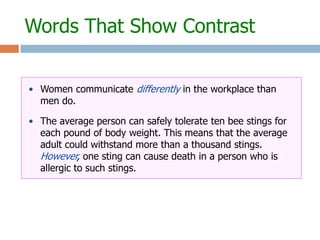 Patterns Of Organization Compare Contrast Cause Effect | PPTX