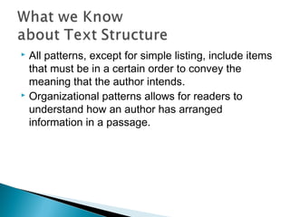 Patterns of organization part 1 | PPT