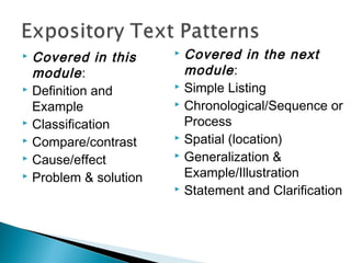 Patterns of organization part 1 | PPT