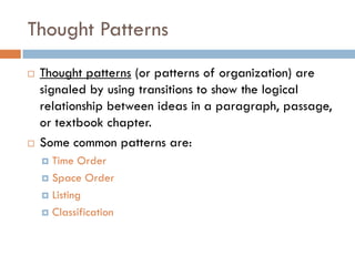 Patterns of organization time and space | PPTX