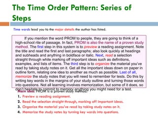 Signal Words Spatial Order