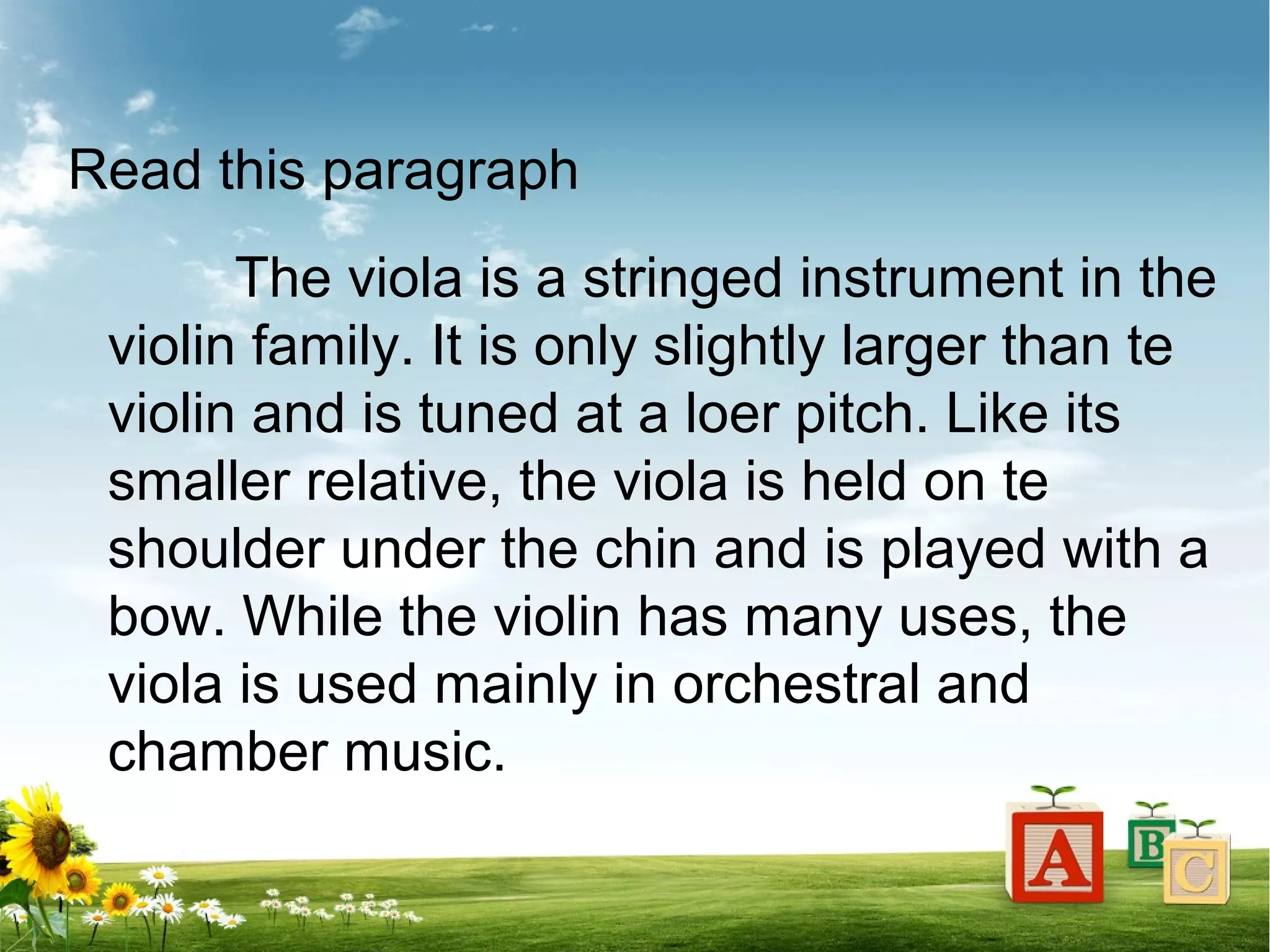 Patterns of paragraph development: Narration, Description & Definition ...