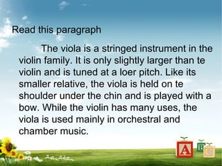 Patterns of paragraph development: Narration, Description & Definition ...