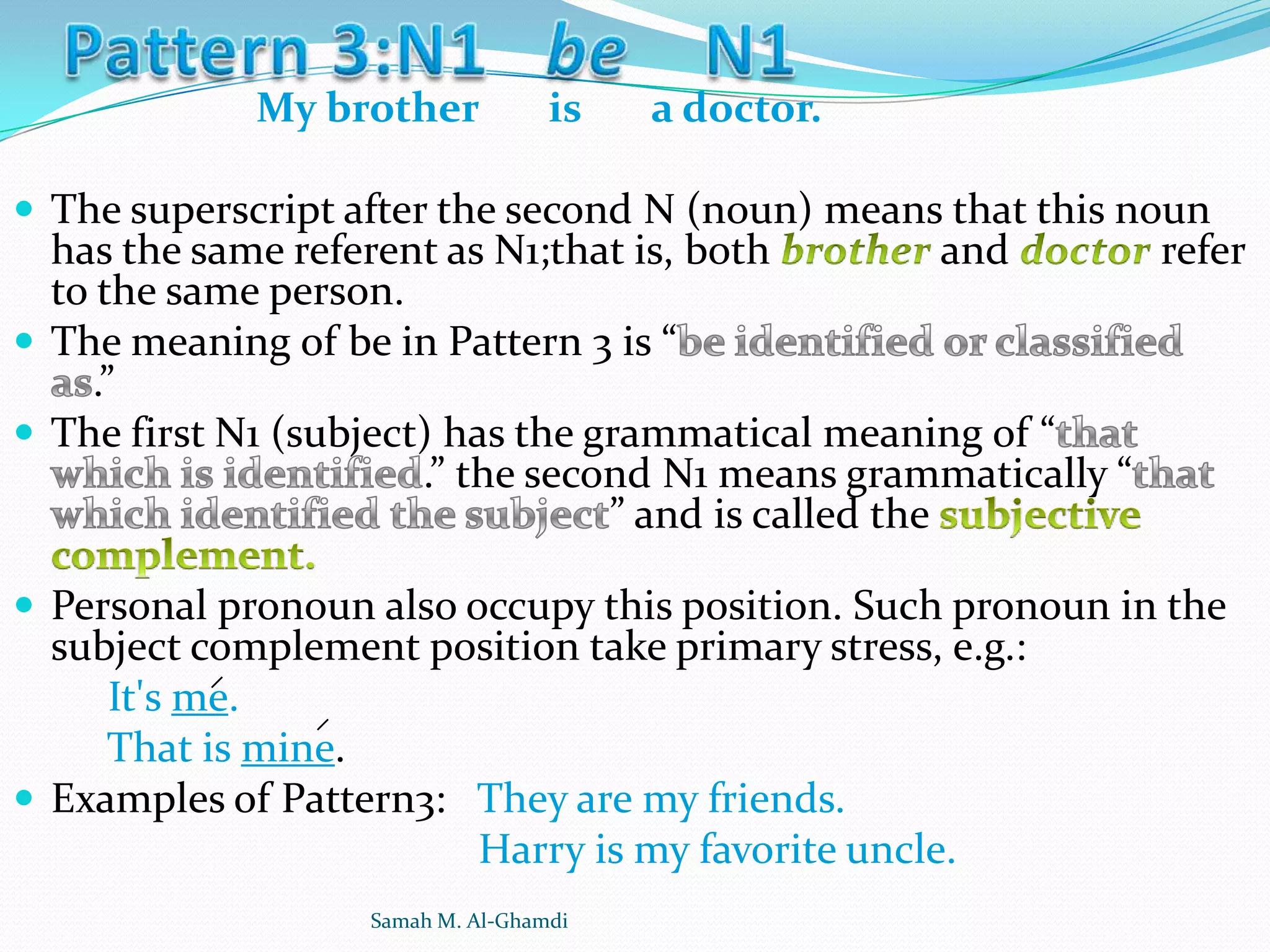 Patterns of sentence by samah m[1]..pptx