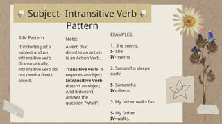 Patterns of Sentences ENGLISH LANG .pptx