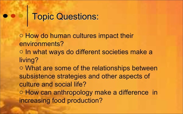 Patterns of subsistence | PPT