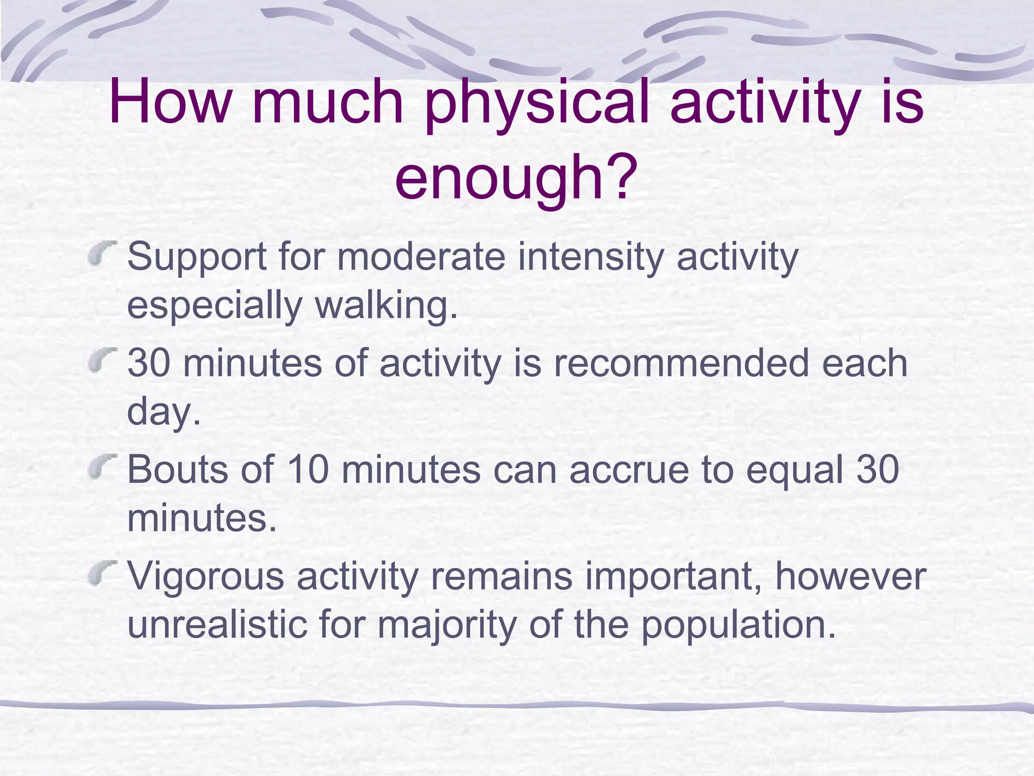 Patterns Physical Activity | PPT
