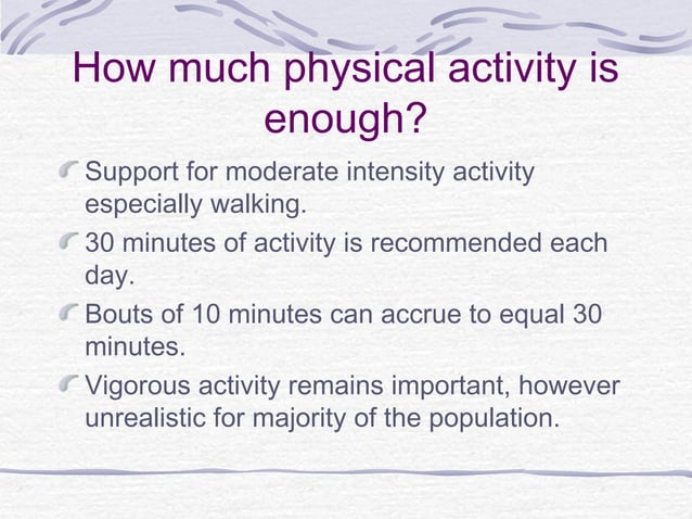 Patterns Physical Activity | PPT