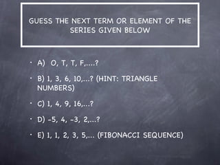 Patterns sequences | PPT