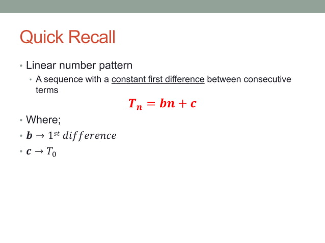 Patterns, sequences and series | PPTX | Chemistry | Science
