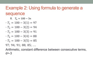 Patterns, sequences and series | PPT