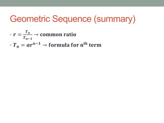 Patterns, sequences and series | PPT