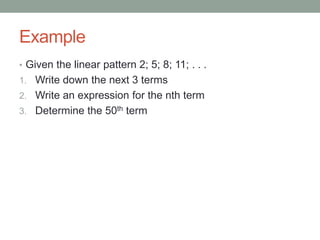 Patterns, sequences and series | PPT