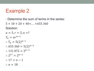 Patterns, sequences and series | PPT