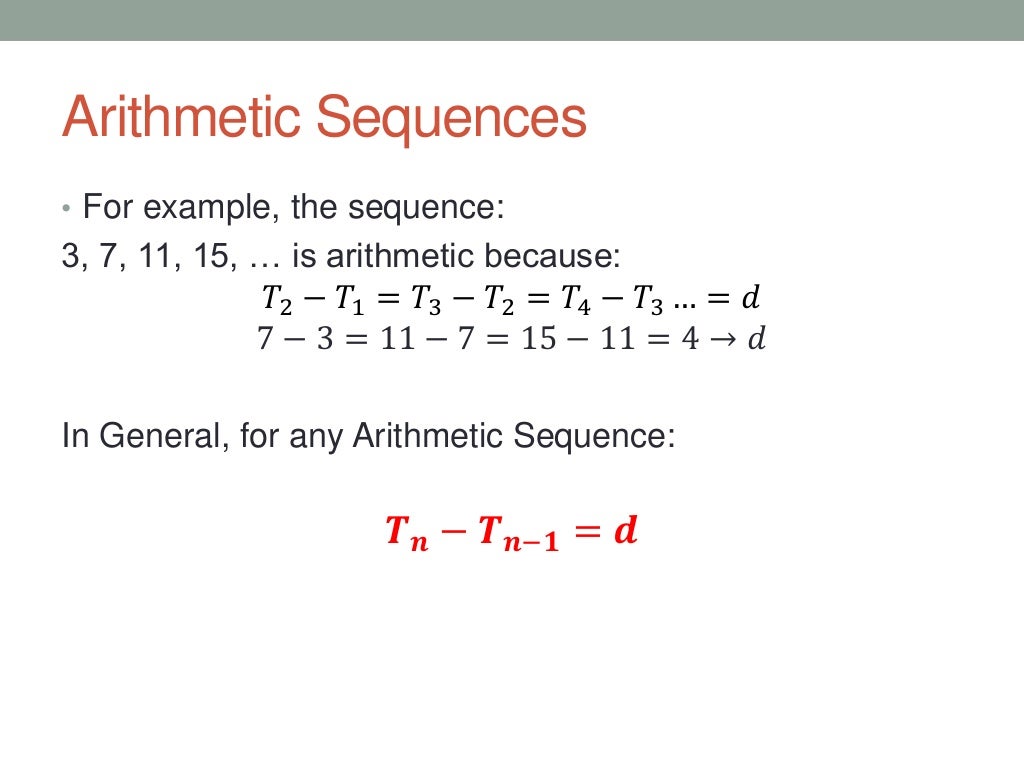 Patterns, sequences and series