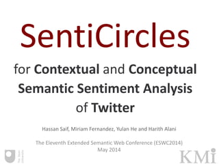 SentiCircles for Contextual and Conceptual Semantic Sentiment Analysis of Twitter | PPTX