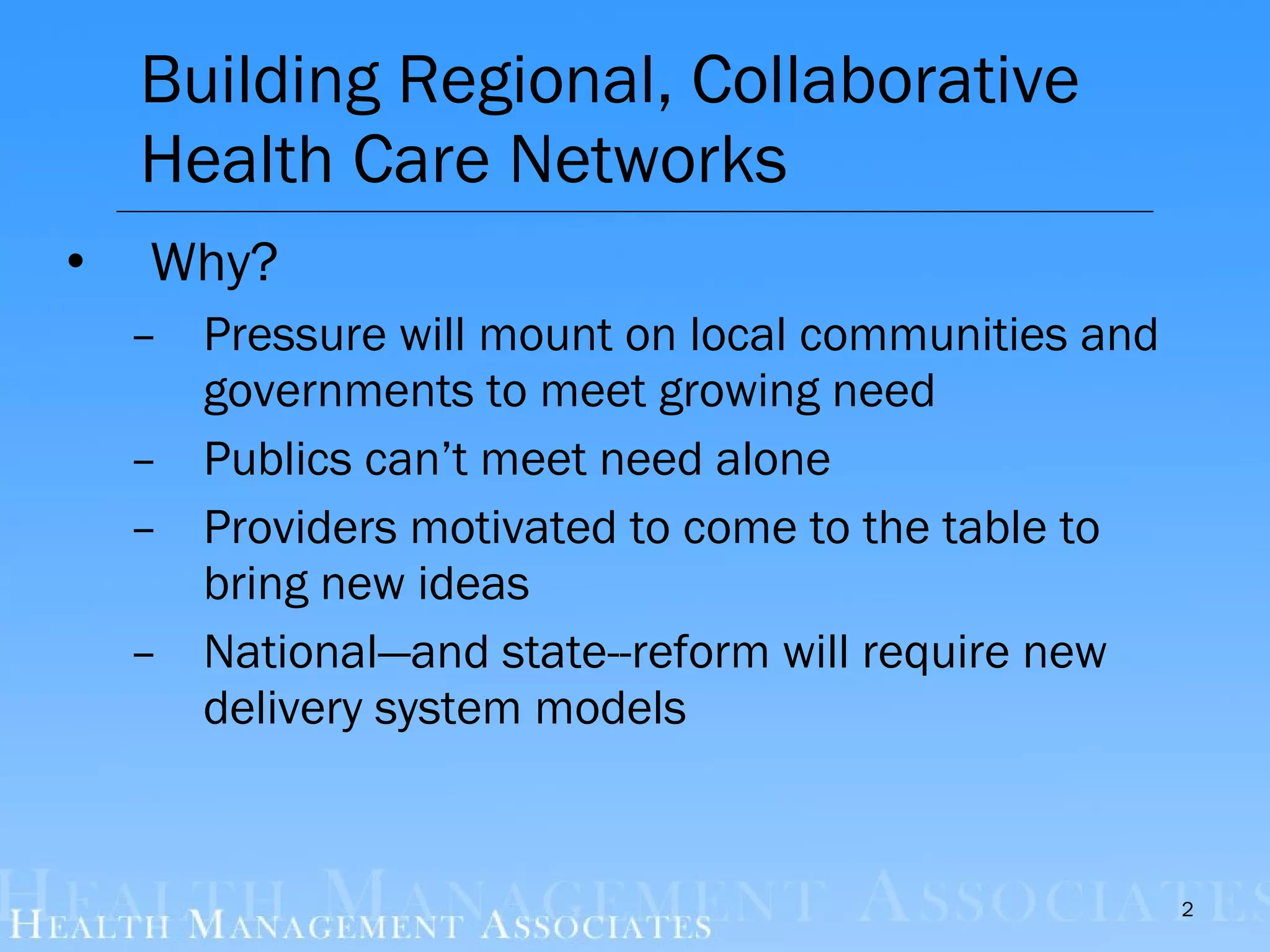 “Building Collaborative Health Networks: Pat Terrell” | PPT