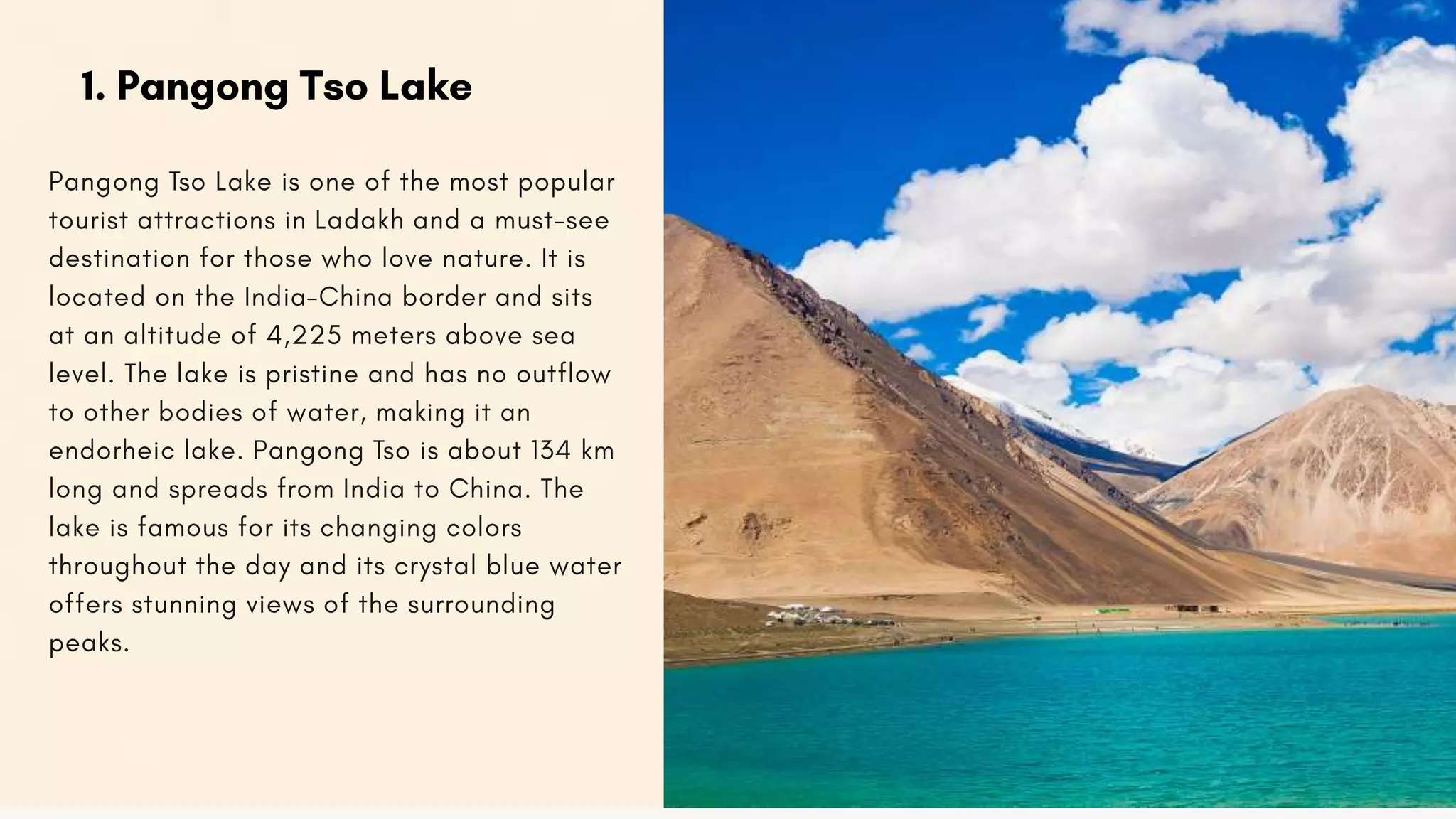 Top 10 Best places to visit in Ladakh | PPTX | Travel