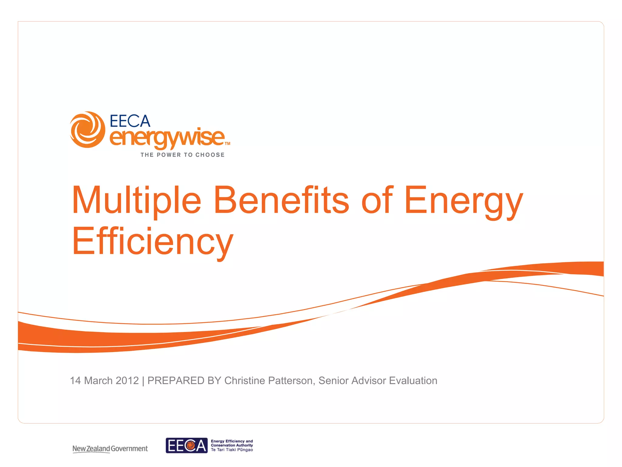 Multiple Benefits of Energy Efficiency | PPT