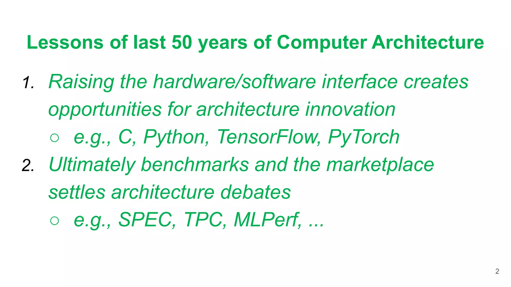 “A New Golden Age for Computer Architecture: Processor Innovation to ...