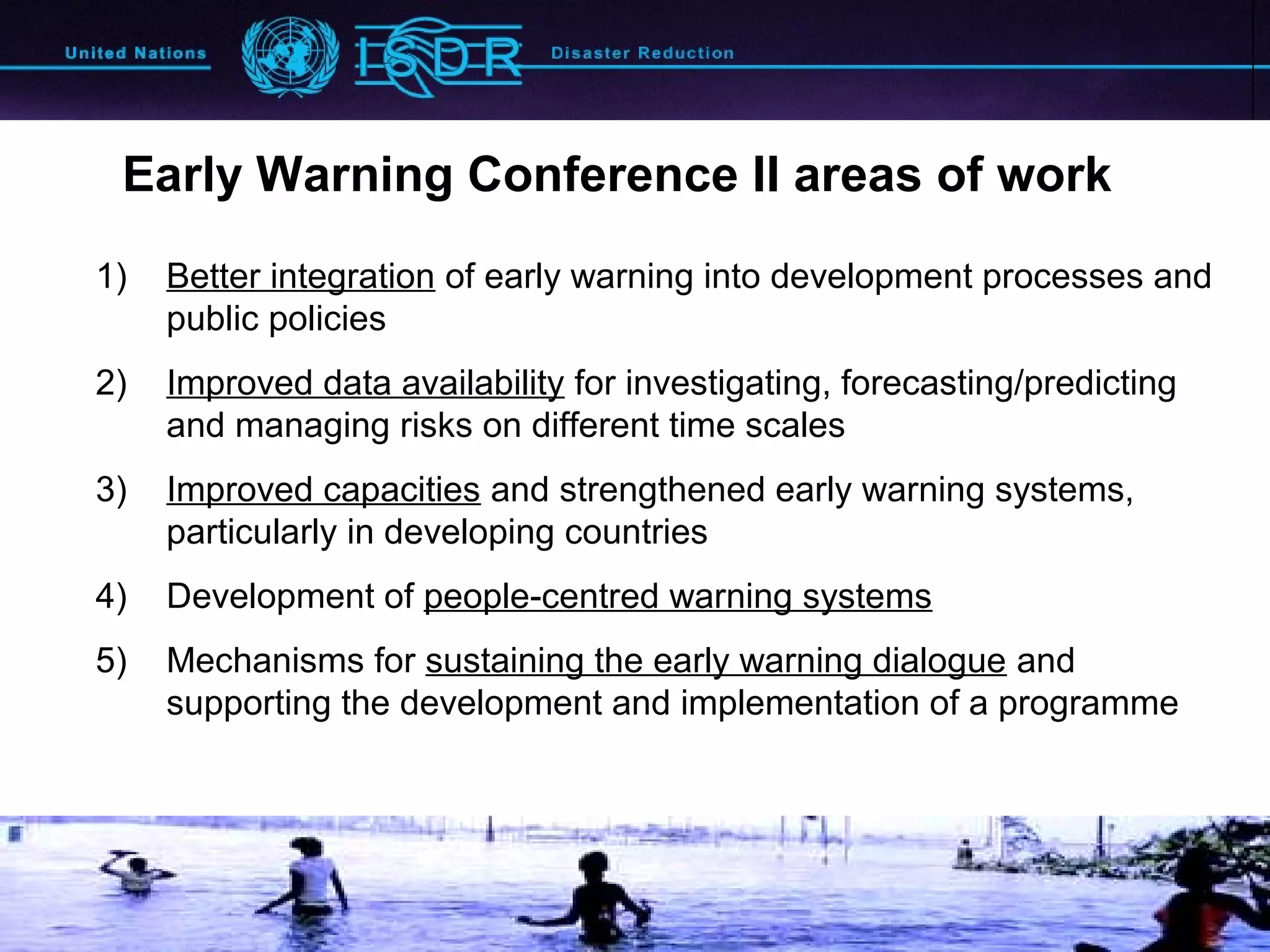 The Framework for the Multi-Hazard Global Early Warning System | PPT
