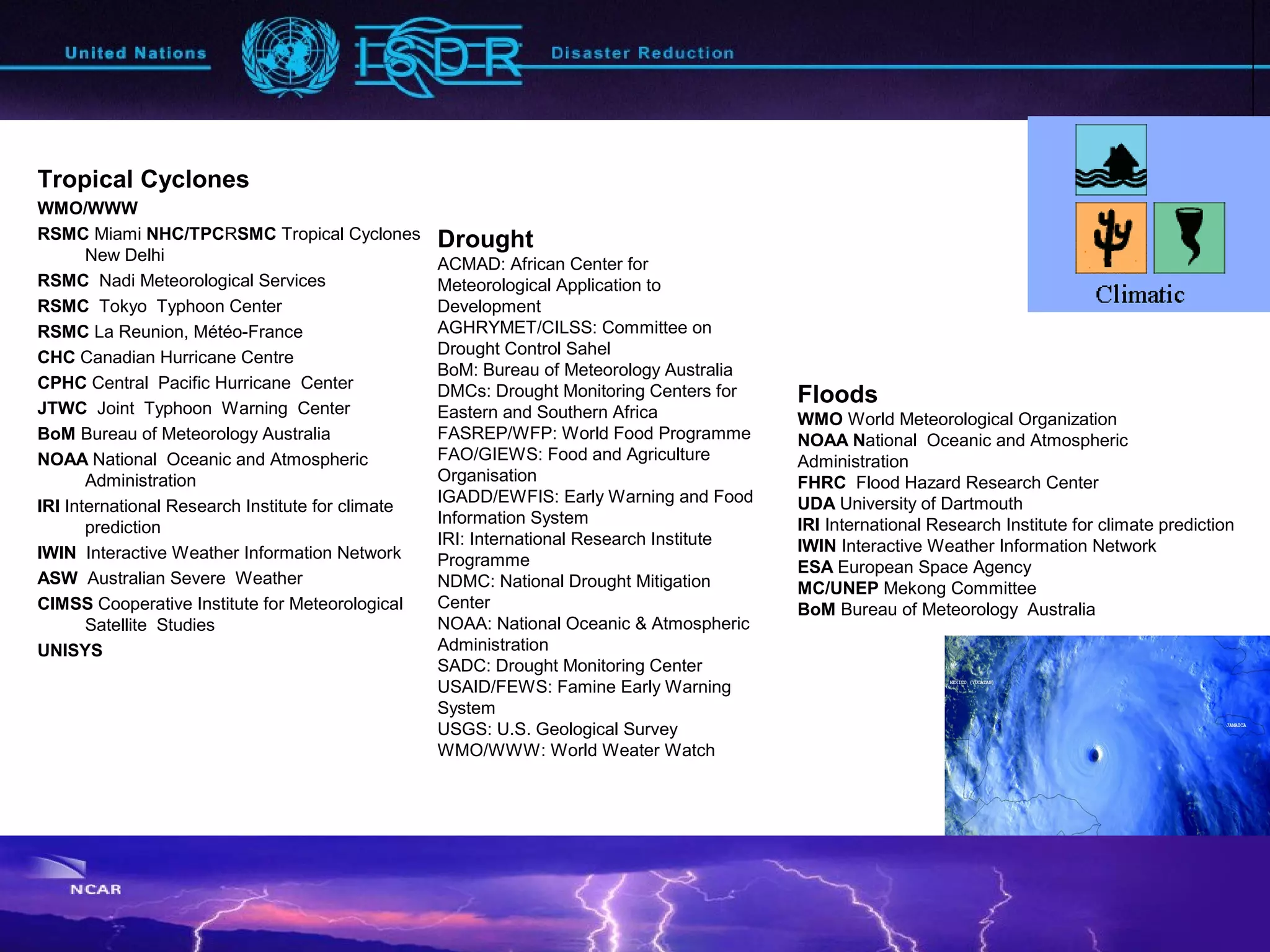 The Framework for the Multi-Hazard Global Early Warning System | PPT
