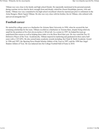 PAT TILLMAN - Wikipedia Info (U.S. Government COVER-UP Of Killing ...