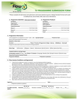 Public Access TV Content Submission Form | PDF