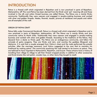 Patwa craft - India | PDF