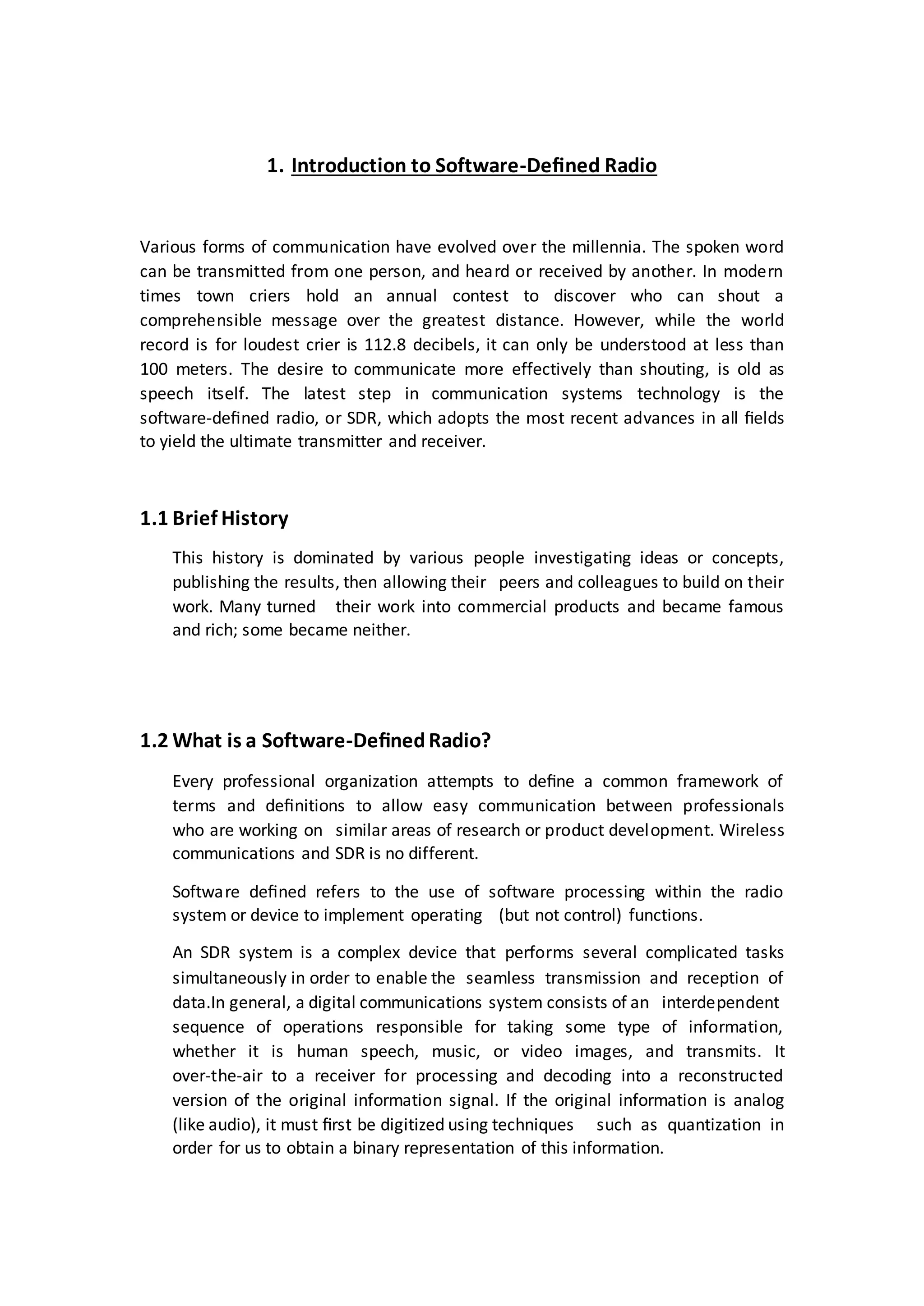 SOFTWARE DEFINED RADIO | DOCX