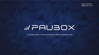 Paubox Pitch Deck | PDF