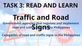 Classroom observation for traffic and road signs | PPTX