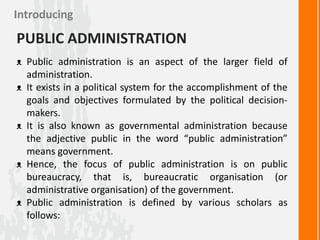 Differances between Public Administration and Urban Management | PPTX