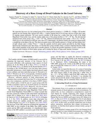 Discovery of a Rare Group of Dwarf Galaxies in the Local Universe | PDF