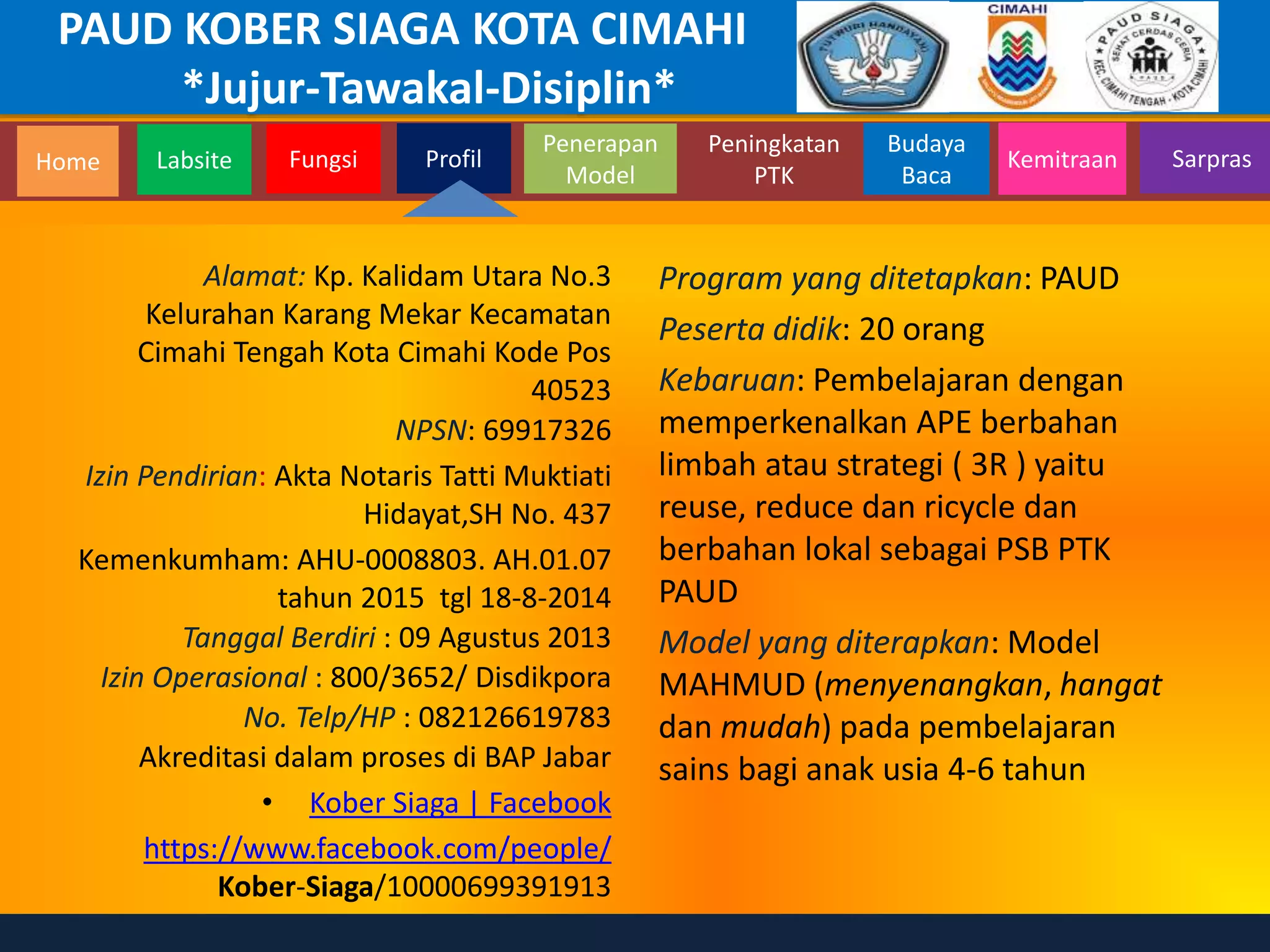 Paud siaga kota cimahi | PPT